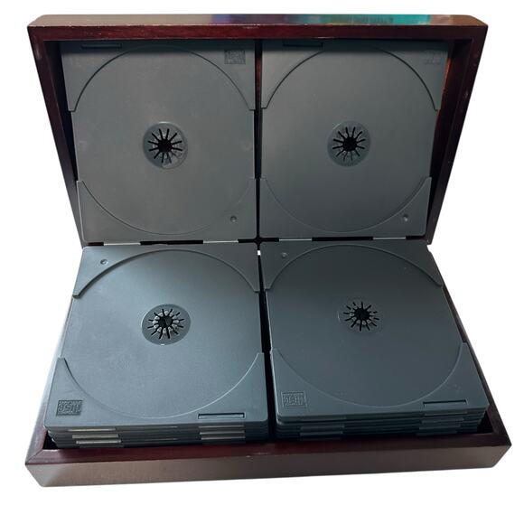 American Vintage | Media | Vintage 9s Wooden Cd Case Holds 24 Cds ...